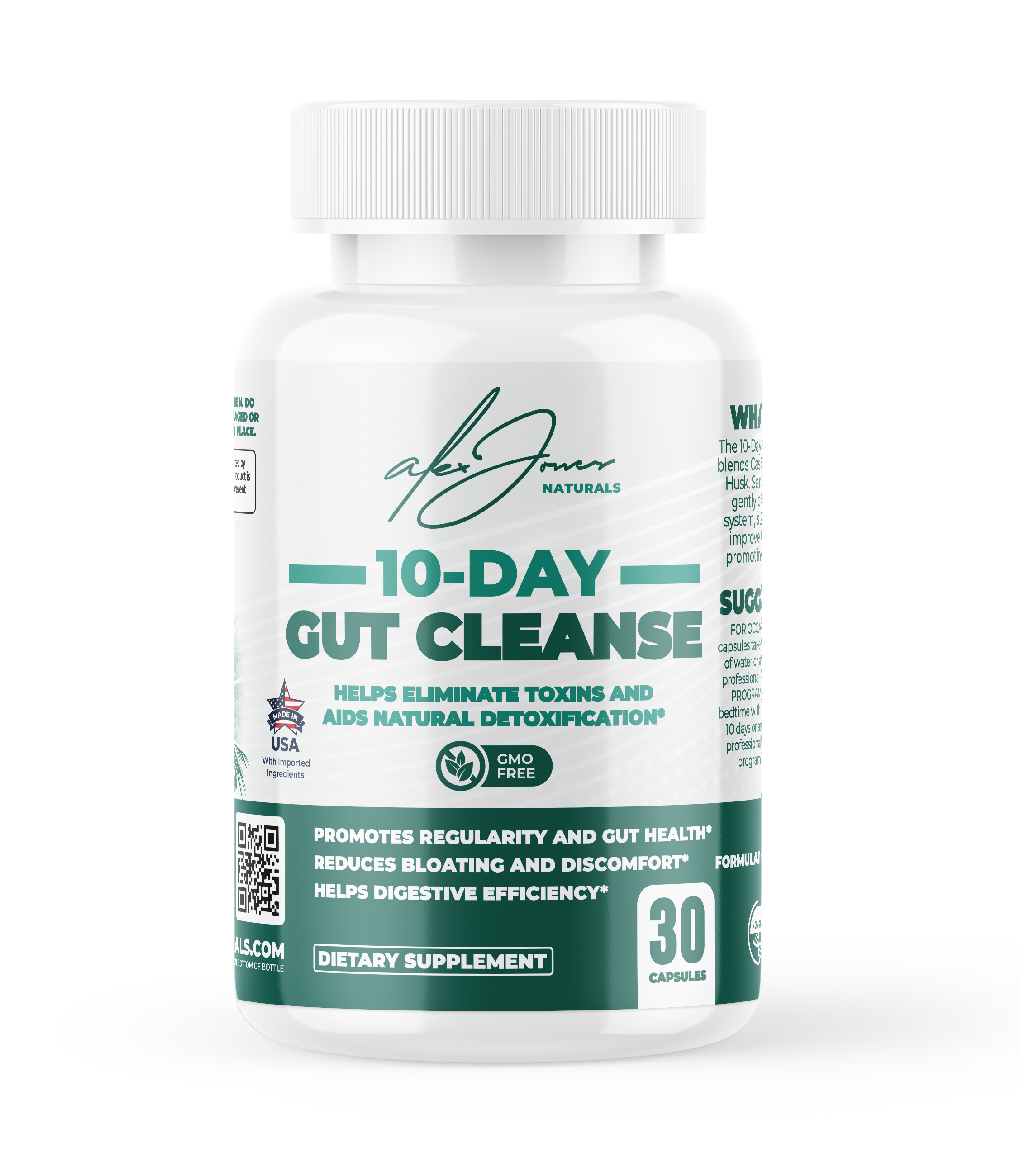 10-Day Ultimate Gut Cleanse with Cascara Sagrada, Psyllium Husk, & Sen ...