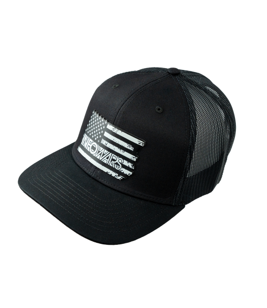 Infowars Flag Leather Patch Hat – The AJ Store